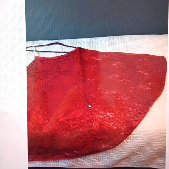 Nilsa Ramirez | Dresses | Women Lace Dress Red Medium One Shoulder Midi ...